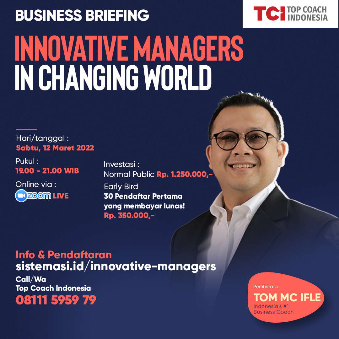 Business Coach, Pelatihan & Seminar Bisnis | Tom MC Ifle Indonesia