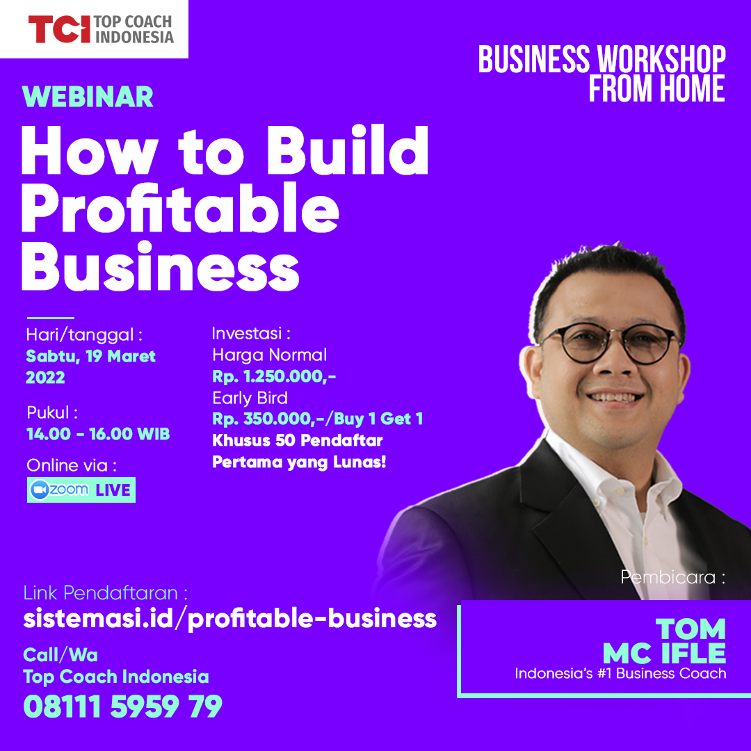 Business Coach, Pelatihan & Seminar Bisnis | Tom MC Ifle Indonesia